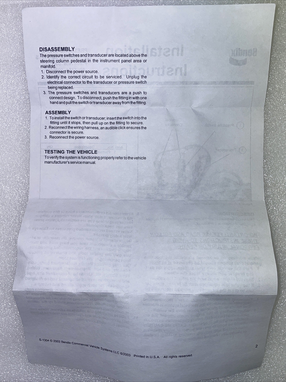 Bendix 5005757 Air Pressure Switch 2-6 PSI NC for sale online | eBay