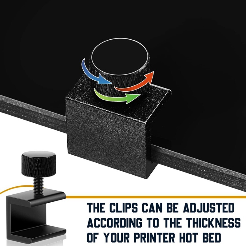 16Pcs Glass Bed Clips Clamps Adjustable for 3/Pro/V2/3S/ 5/-101021 | eBay