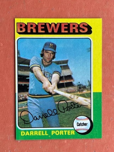 Darrell Porter #52 Topps 1975 Brewers EX SHIPS FREE IN NEW TOP LOADER ...