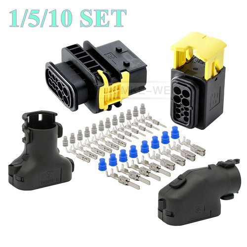 10 Way/Pin TE HDSCS MCP Automotive Male Female Connector Plug Socket ...