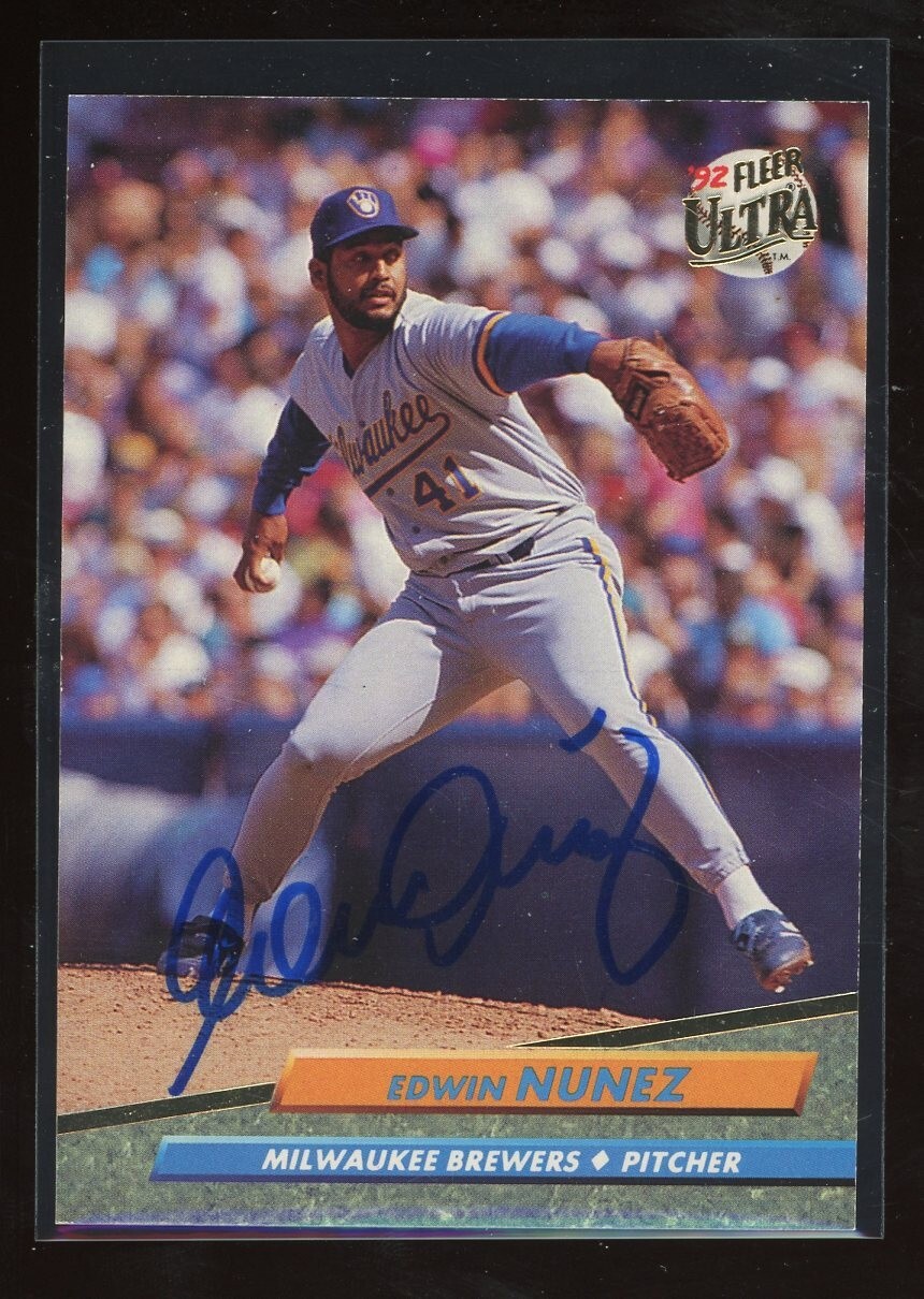 1992 Fleer Ultra EDWIN ED NUNEZ Signed Card autograph auto BREWERS MARINERS | eBay