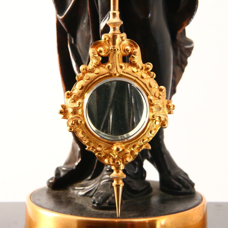 Antique French Mystery Clock Circa 1875 by A.R.Guilmet Black Marble ...