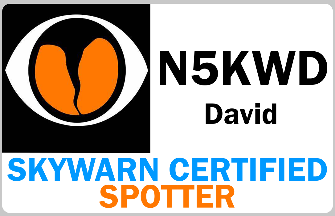 Skywarn Spotter Name Badge Name Tag Personalized Call Sign Ham Amateur ...