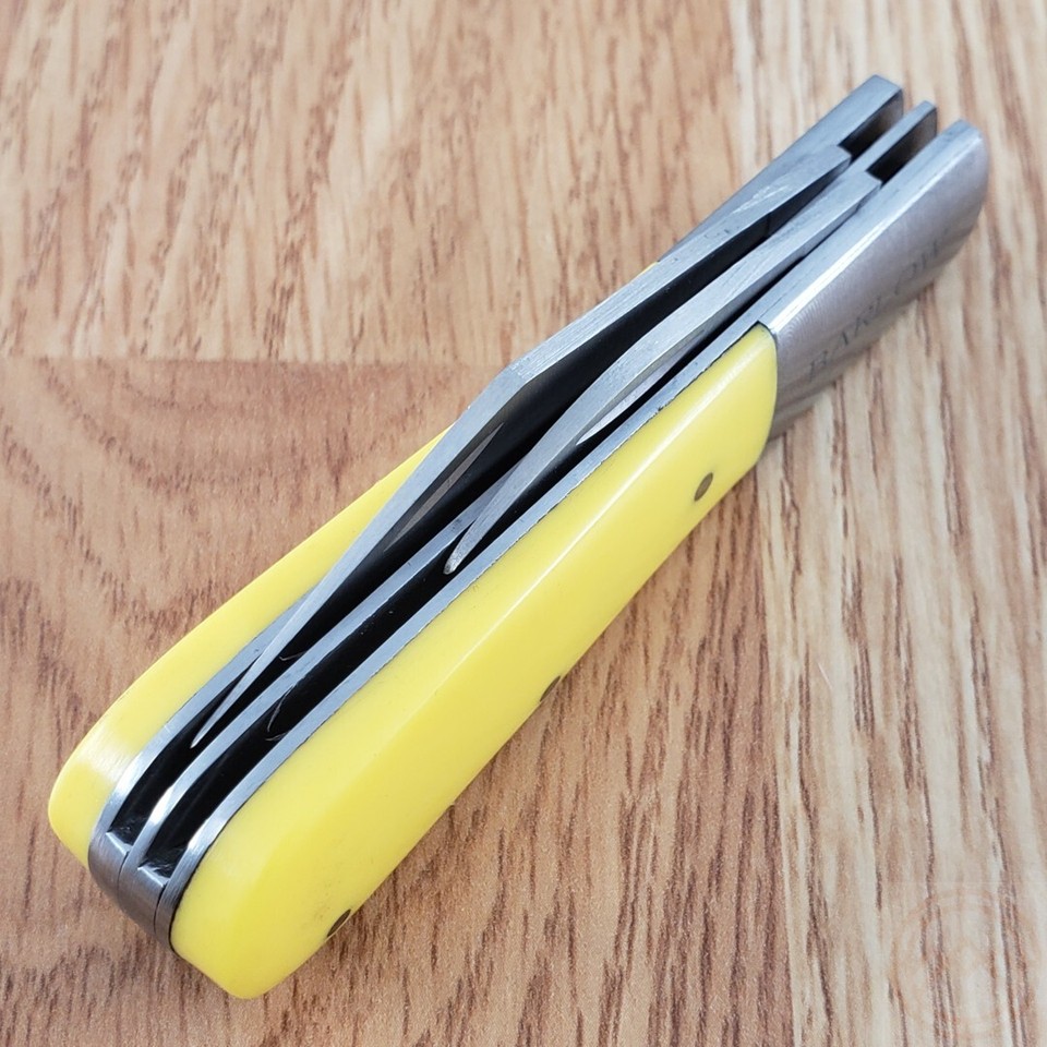 Barlow Pocket Knife Stainless Steel Blade Blades Yellow Composition ...