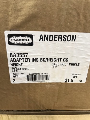 Hubbell Anderson BA3557 Galvanized Insulator, Adapter 3 1/2” Height 5 ...