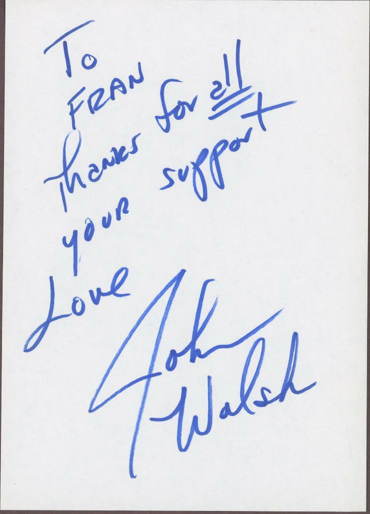 JOHN WALSH signed 5" x 7" page/cut | "America's Most Wanted ...