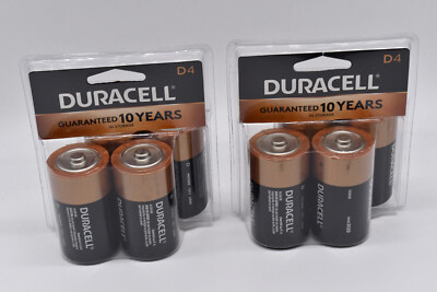 Lot Of 2 Duracell 1.5V Alkaline D4 Batteries, 4 Packs ( 8 Batteries ...