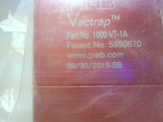 Piab 1000 Vt-1a VACTRAP Vacuum Check Valve for sale online | eBay