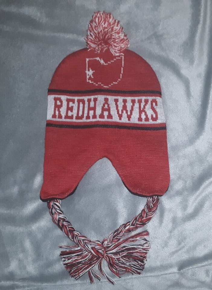 Sale MIAMI OF OHIO REDHAWKS Beanie Pom & Tassle Hat Mint Condition OSFA ...