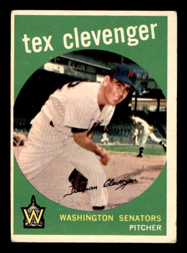 1959 Topps Baseball #298 Tex Clevenger VG/EX *e1 | eBay