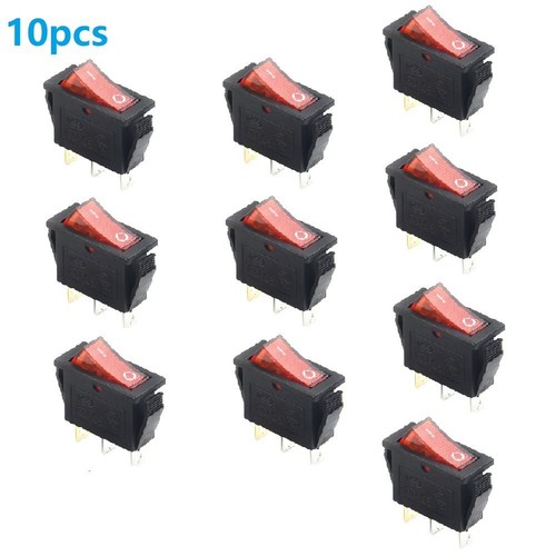 Suitable for Various Applications Red LED Rocker Switch 10pcs in ...