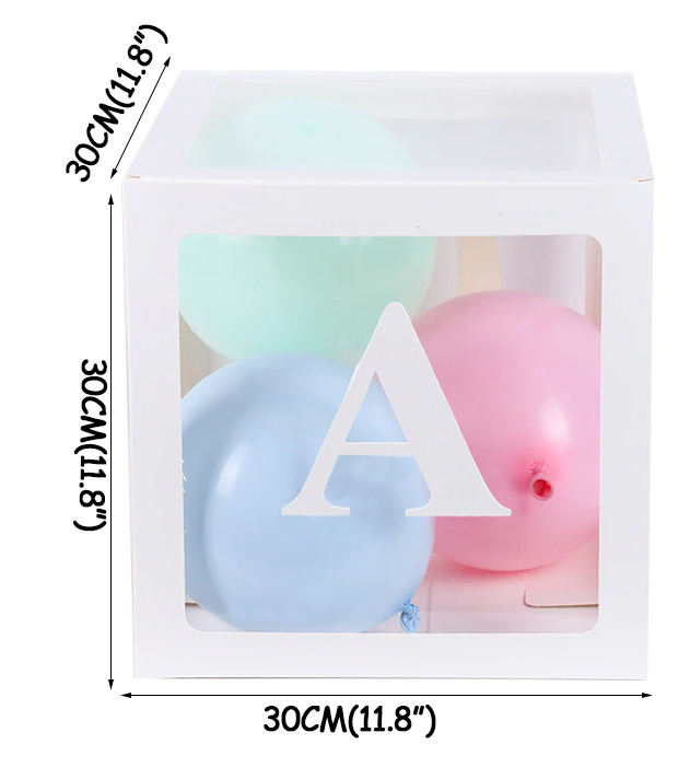 BABY Balloon Letter Box for Birthday Parties, Gender Reveal, Nursery ...
