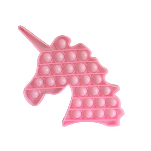 Pink Unicorn Pop It Fidget Toy Push Bubble Sensory Stress Relief Toy 6 ...
