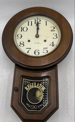 Vintage Harris & Mallow Verichron 31 Day Key Wind Regulator Pendulum ...