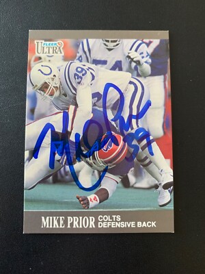Mike Prior Signed 1991 Fleer Ultra #60 Card Indianapolis Colts ...