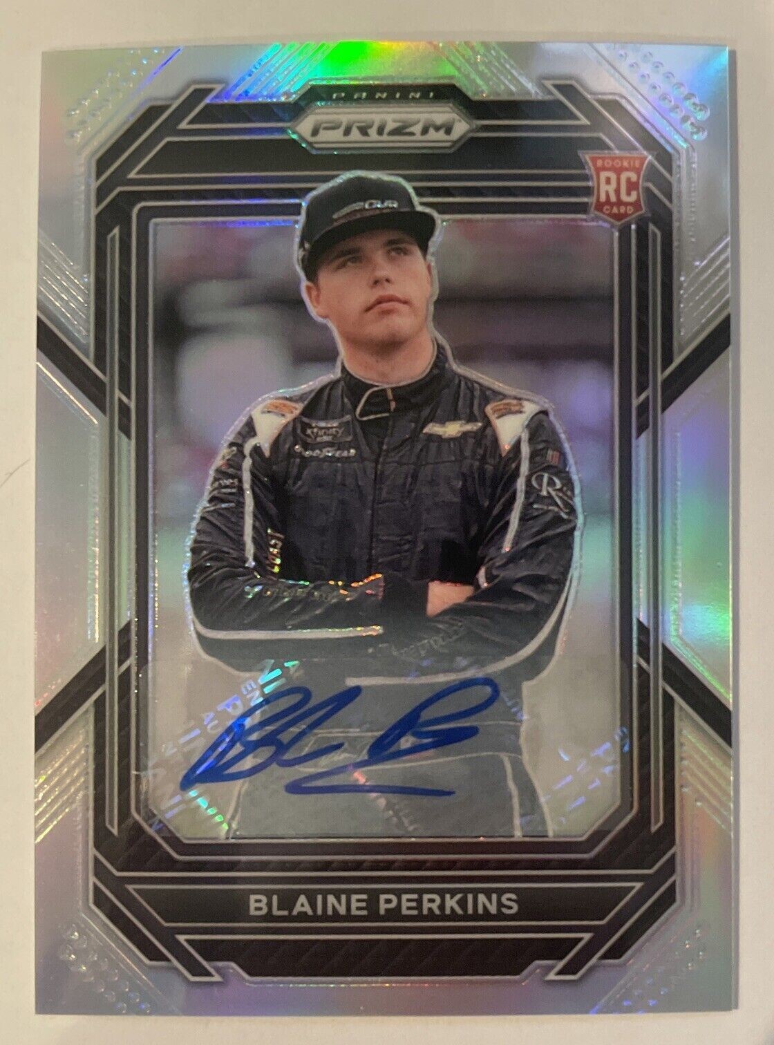 2023 PANINI PRIZM RACING - SILVER PRIZM AUTOGRAPH - BLAINE PERKINS RC ...