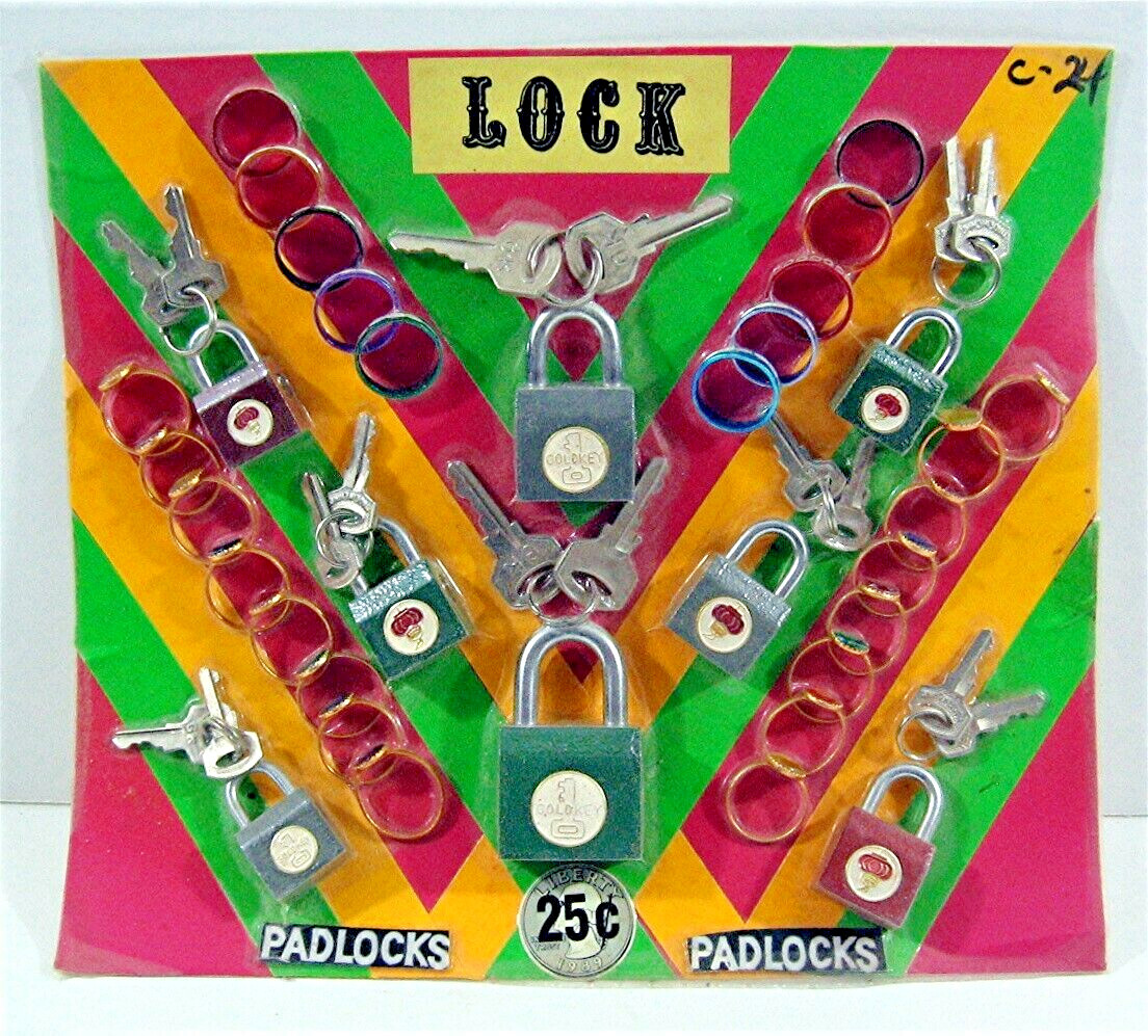 Locks & Keys Padlocks And Rings Old Gumball Vending Machine Display ...