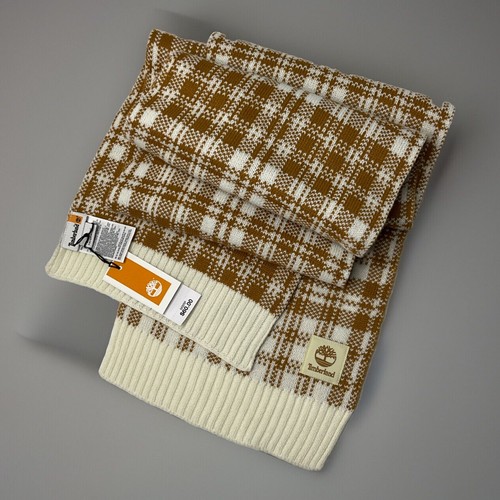 Timberland Scarf Cozy Knit Plaid 100% Acrylic Winter O/S 64x10 NWT $60 ...
