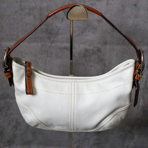 Vintage Coach Shoulder Bag 9541 Small White Soho Y2K Leather hobo | eBay