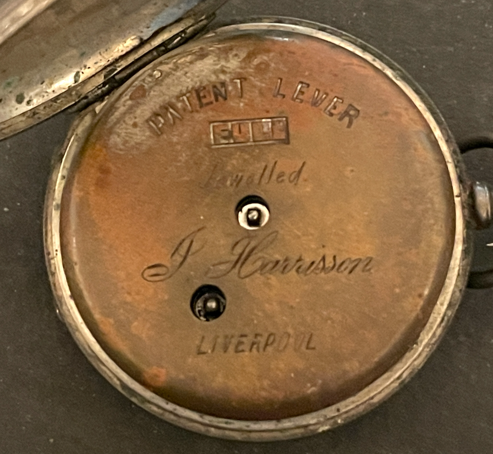 Antique J. Harrison Liverpool Pocket Watch Parts Good Balance Key Wind ...
