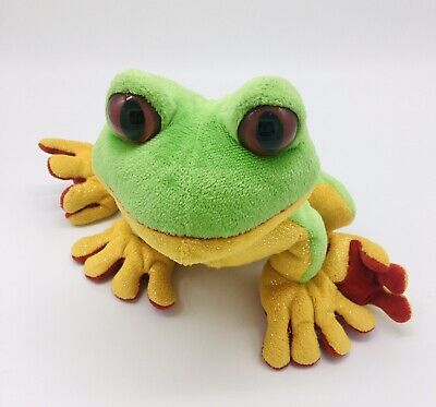 Ganz Webkinz Tree Frog Plush Stuffed Animal Green Yellow Red No Code 10 ...