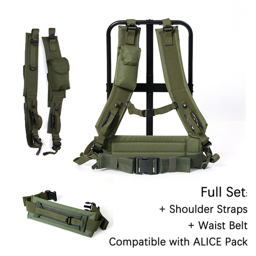 Upgraded ALICE Frame Kit | OD Green | Quick-Release Straps + Chest ...