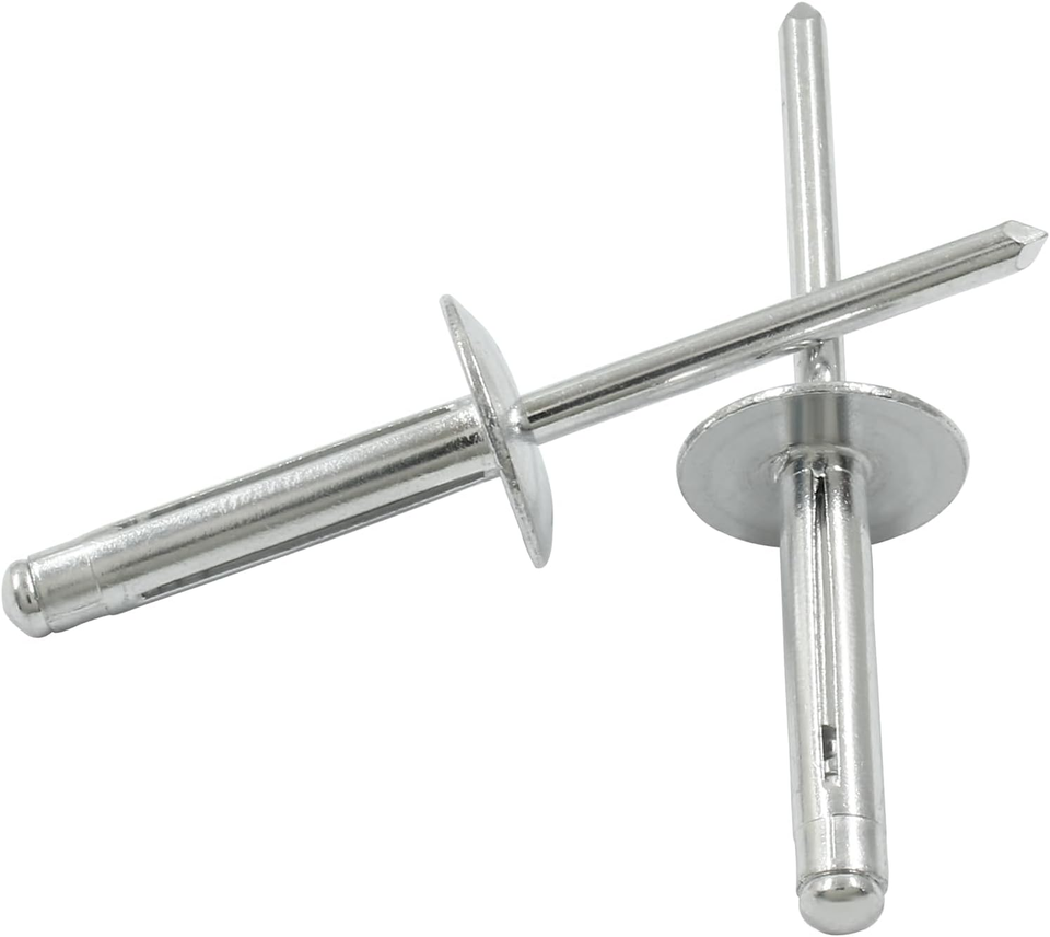 50Pcs Aluminum Tri-Fold Exploding Pop Rivets 3/16 Large Flange,3/16''X ...