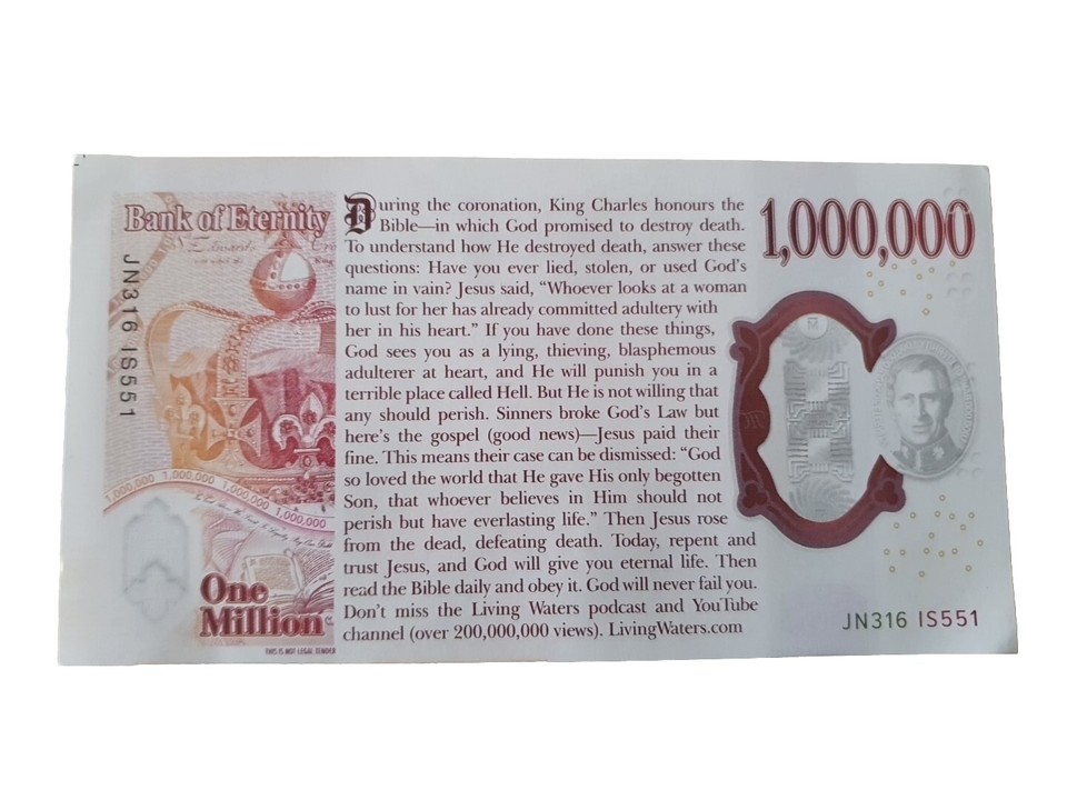 NEW KING CHARLES £1,000,000 One Million Pound Novelty Note Bill ...