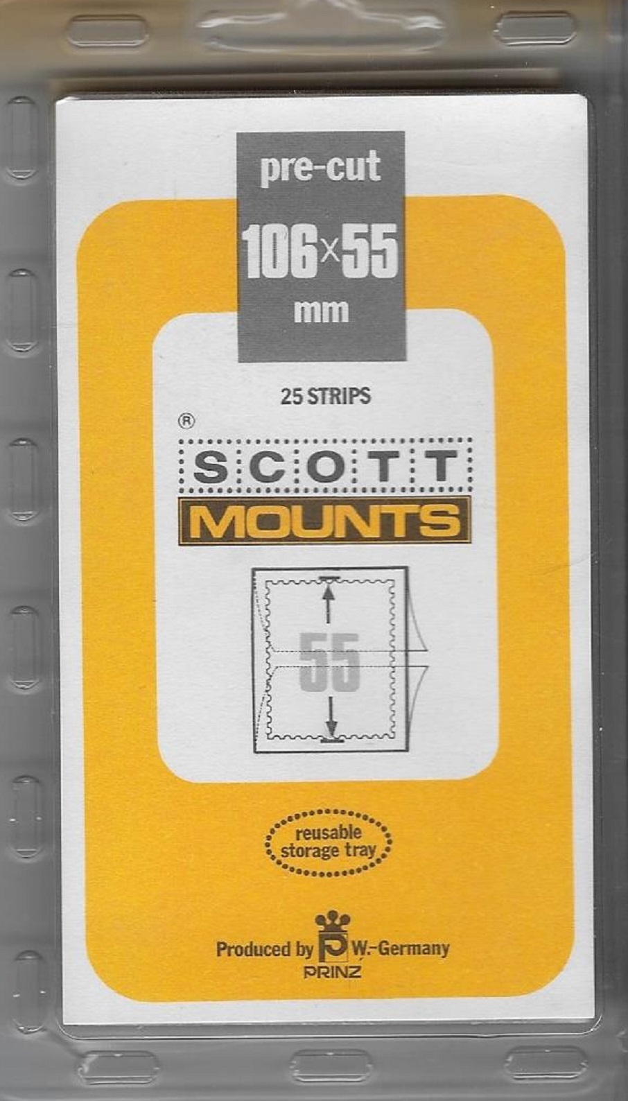 Uni-Safe Scott Prinz Split-Back G106x55 mm - 25 CLEAR Precut Stamp ...