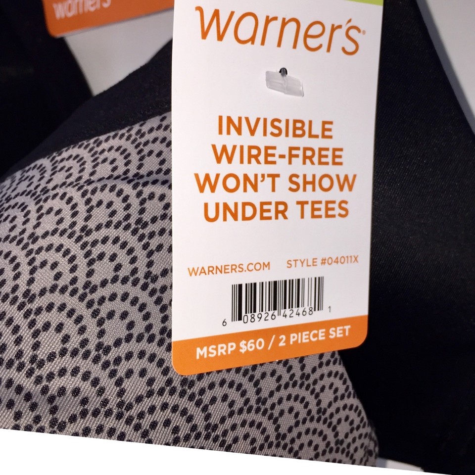 Warner's Bra Wirefree Padded Seamless Cup Invisible Lined TWO 2 TShirt ...