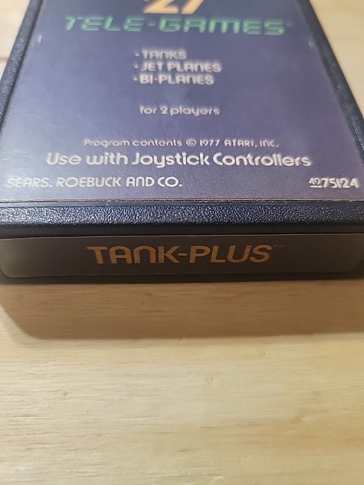 Atari 2600 Game Tank Plus Sears Yellow Text ATARI 2600 Video Game ...