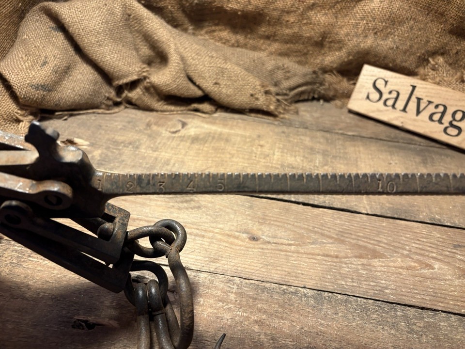 WW2 British quartermaster weighing rations Steelyard Scale 1940 Salvage ...