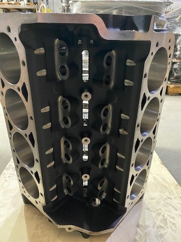 Engine Block, 350 Chevy Small Block, Germany Cast Iron, 4-Bolt 350 ...