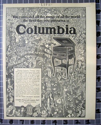 1912 COLUMBIA RECORD IST GRAFONOLA PRINCESS MUSIC DANCE SING FB081FB081 ...
