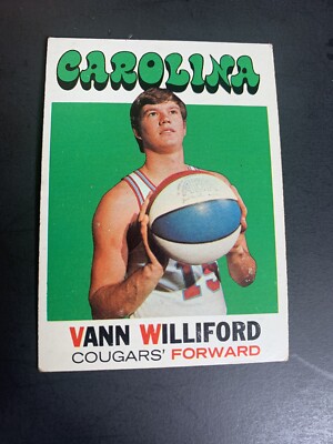 1971-72 Topps Basketball #229 Vann Williford EX ABA Carolina Cougars NC ...