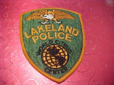 LAKELAND FLORIDA POLICE PATCH SHOULDER SIZE USED NOT A BADGE GREEN | eBay