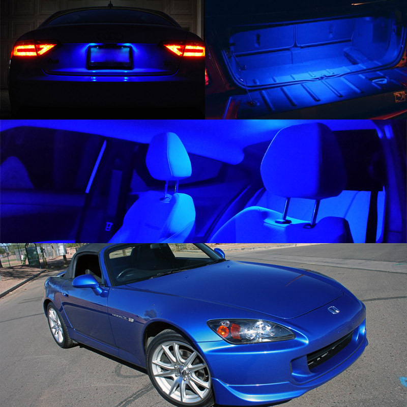 For 00-09 S2000 S2K Blue Xenon LED Bulb Full Package (Map Dome Trunk ...
