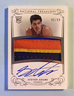 2013-14 Panini Steven Adams Rookie National Treasures Patch Auto /99 | eBay