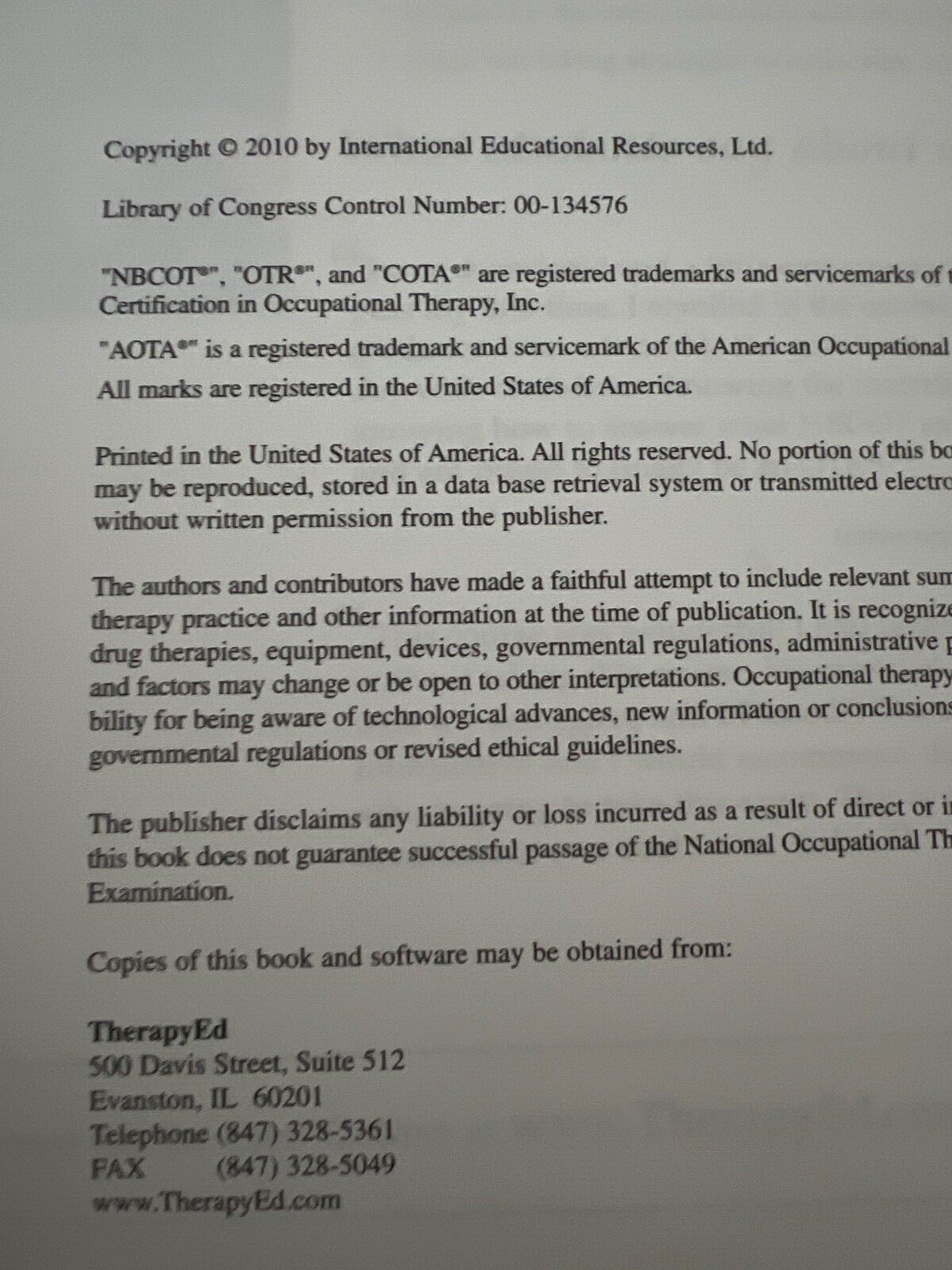 National+OTA+Certification+Exam+Review+and+Study+Guide+by+Rita+P ...