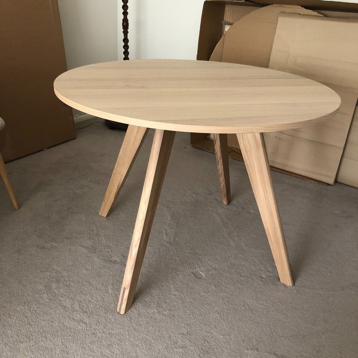 Round Table Round Dining Table Set With 2 Side Chairs Solid UK