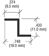CRL D1626A Satin Anodized Z-Bar Aluminum Channel 144" Stock Length | eBay