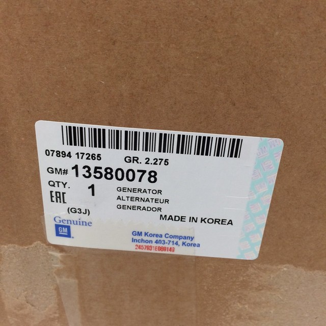 Holden CAPTIVA Alternator Diesel 2.2 CG PN 13580078 01/11-12/17 for ...