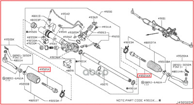 D8521-1LA0A Nissan Socket kit-tie rod, inner D85211LA0A, New Genuine ...
