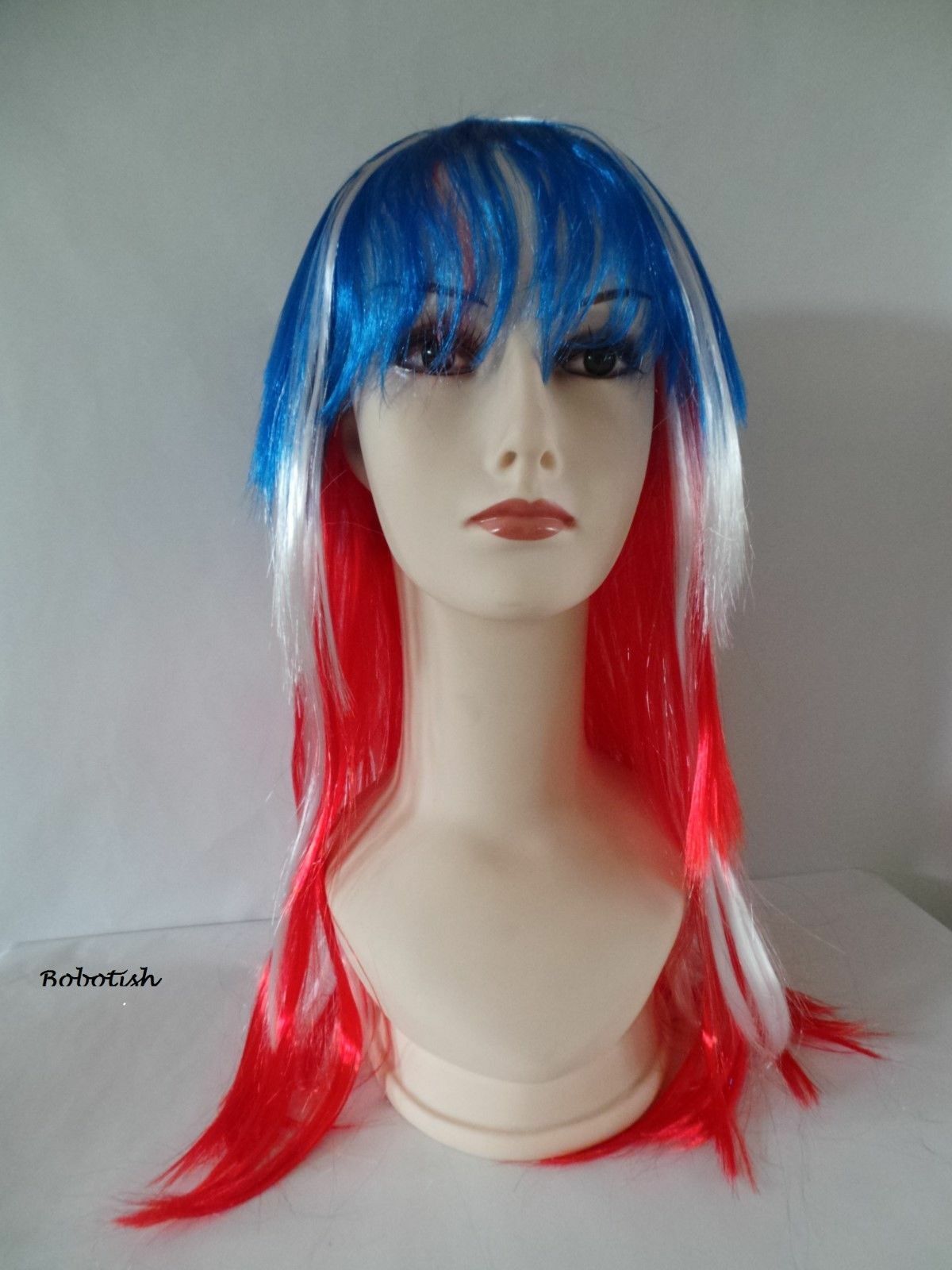 Short Spiky Punk Rocker 80s WIG Women ladies Multi coloured Fancy Dress ...