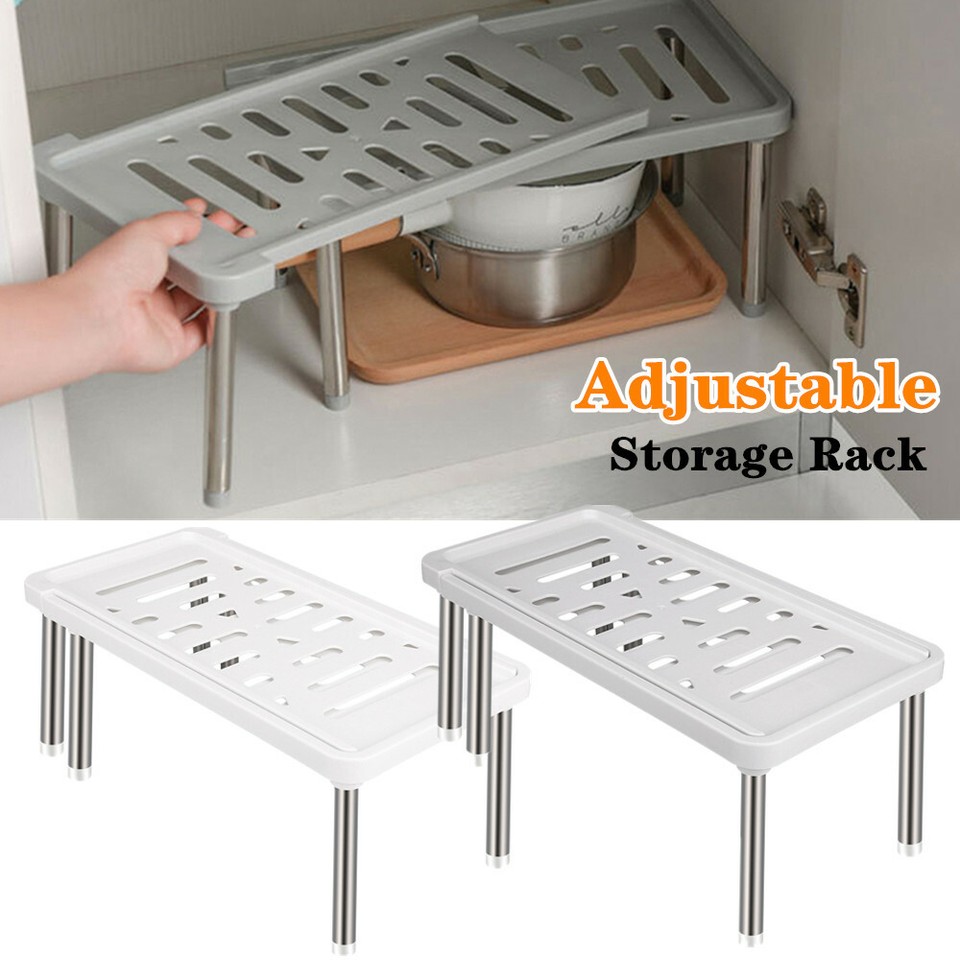 Adjustable Cupboard Shelf Wire Rack Kitchen Storage Shelf Pantry ...