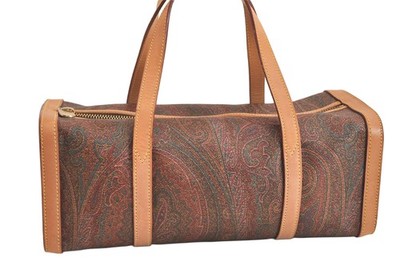 Authentic ETRO Vintage PVC Leather Hand Bag Purse Bordeaux Red Junk ...