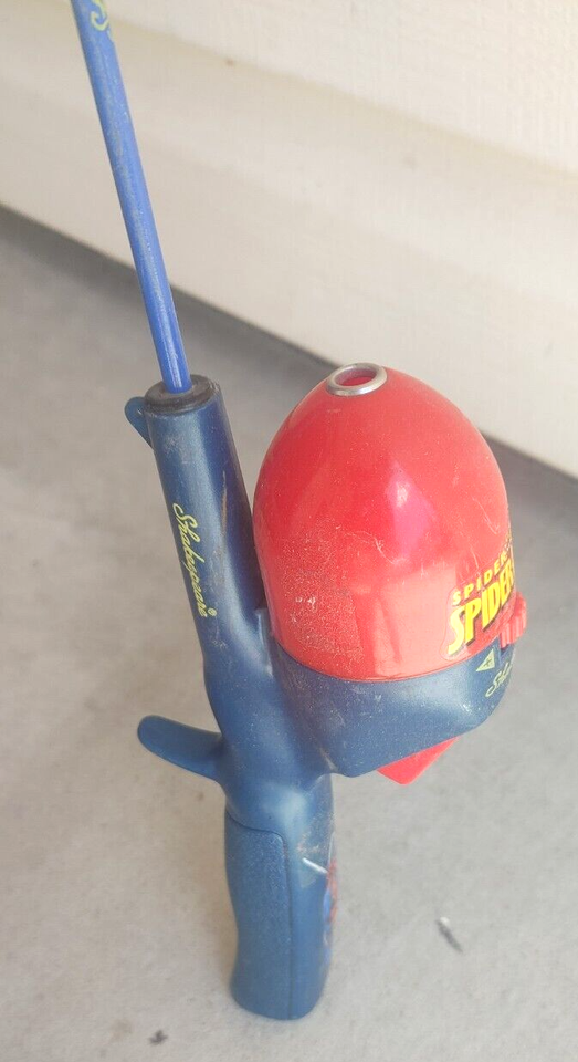 Vintage Shakespeare Spiderman Kids Fishing Rod Pole Reel | eBay