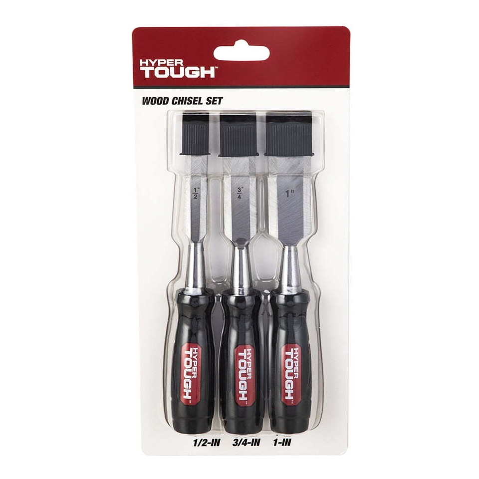 3 Piece Wood Chisel Set with Striking Caps for Enhanced Precision Free ...