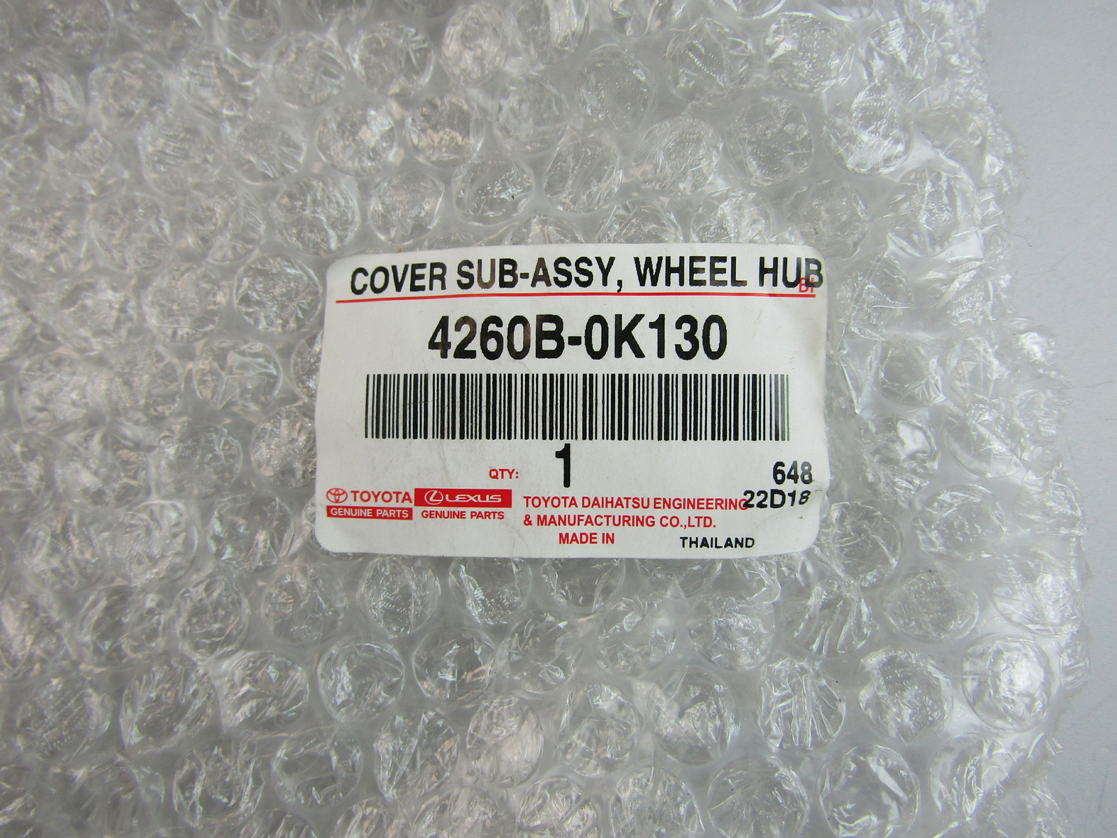4260B-0K130 Toyota Ornament sub-assy, wheel hub 4260B0K130, New Genuine ...