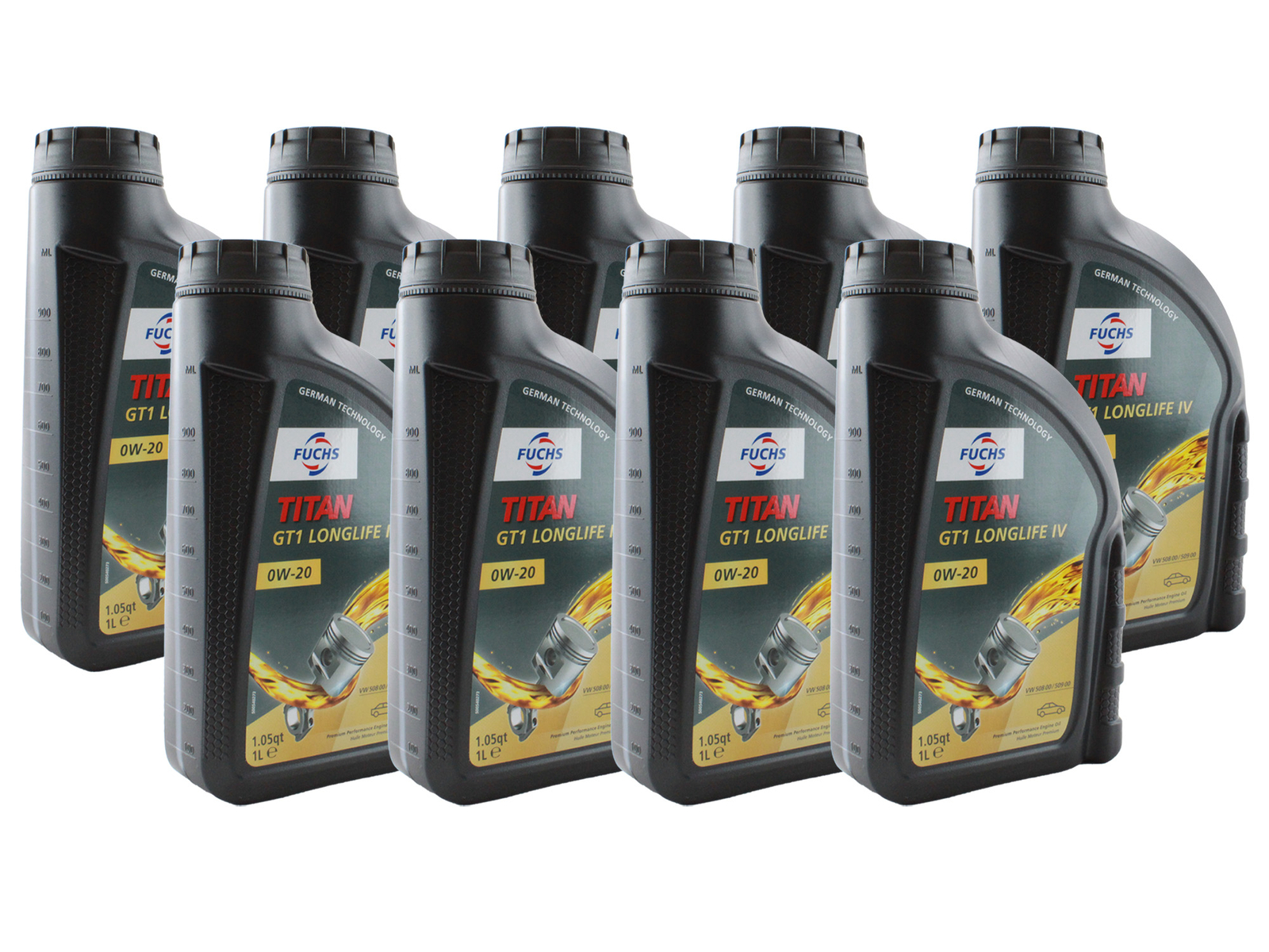 Fuchs 9 Liter TITAN GT1 LONGLIFE IV SAE 0W-20 Engine Oil 9 x 1L for ...